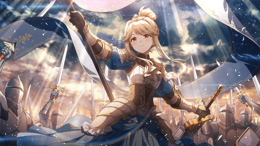 Safebooru - brown eyes brown hair dress idolmaster million live! theater days long hair ...