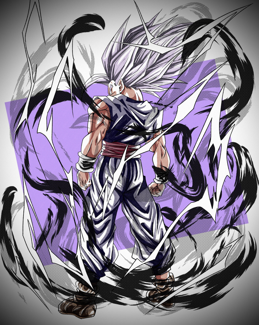 Safebooru - 1boy absurdres bare shoulders brown footwear commentary ...