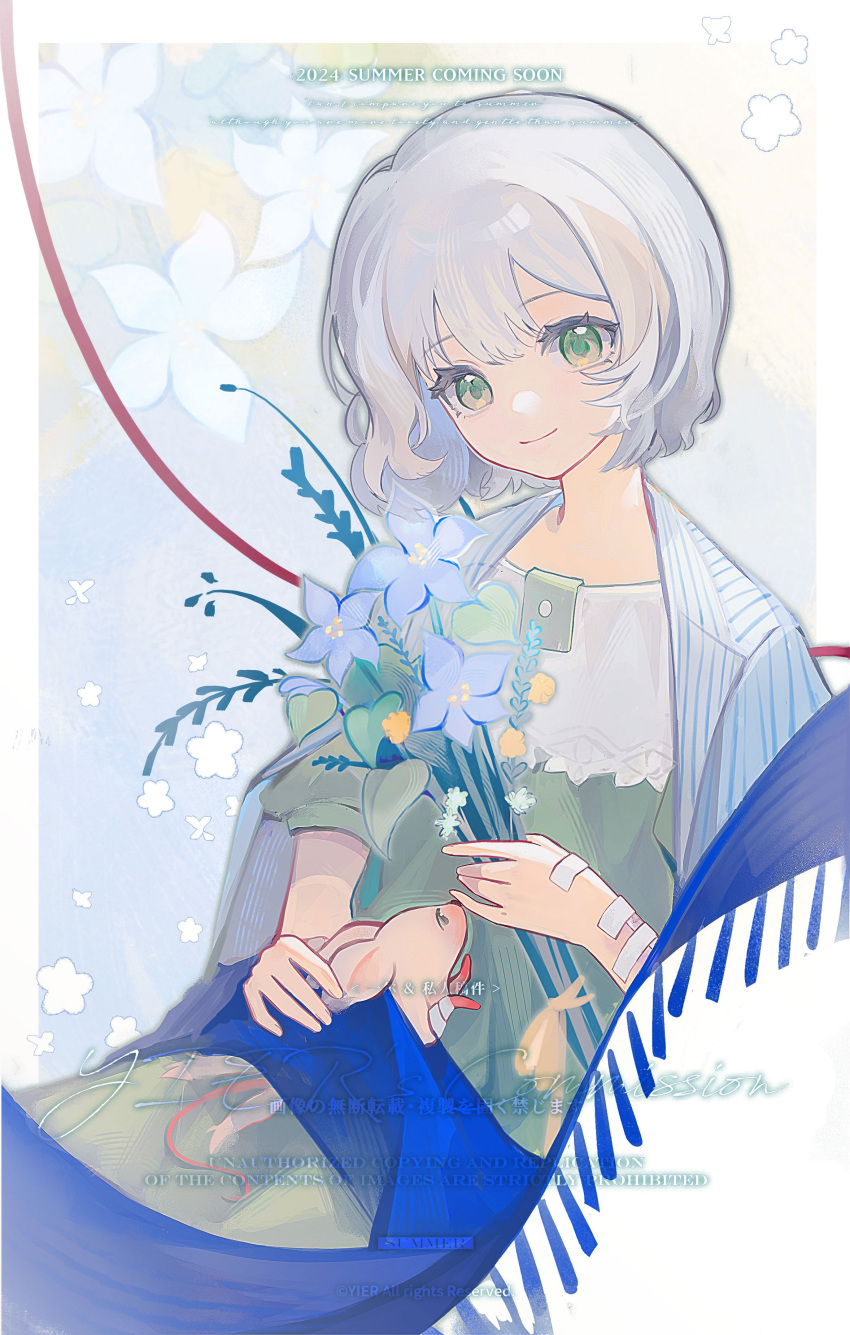 Safebooru - 1girl absurdres animal on lap bandaid bandaid on arm ...