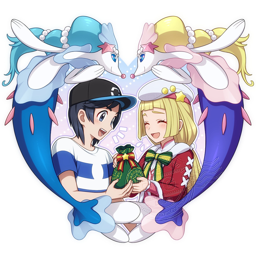 Safebooru - 1boy 1girl alternate color black eyes black hair black hat ...