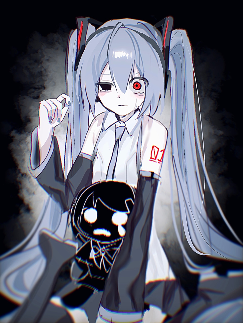 Safebooru - 2girls black eyes black skirt black sleeves blue hair blue ...