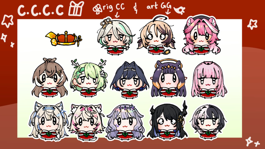 Safebooru - 6+girls :3 ahoge animal ears black eyes black hair blue ...