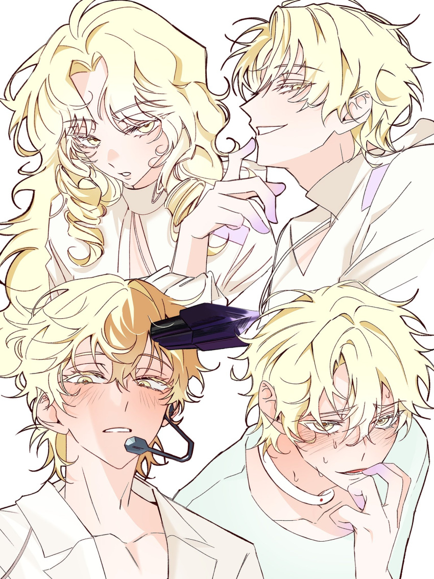 Safebooru - 1boy 1girl alien stage blonde hair choker colored eyelashes ...