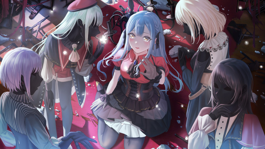 Safebooru - 5girls absurdres amoris (bang dream!) ascot ave mujica (bang dream!) bang dream ...