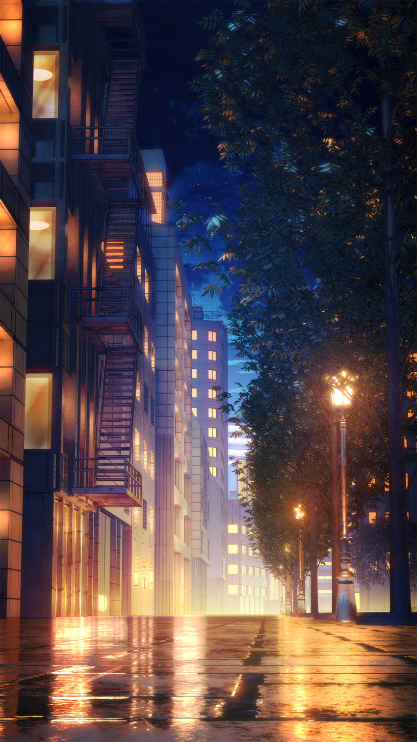 Safebooru - blue sky building city cityscape commentary request fire ...