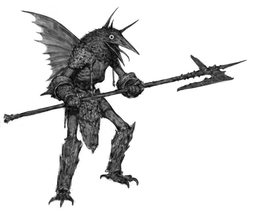 Safebooru - ariel perez armor bat wings bird boy claws demon fantasy ...