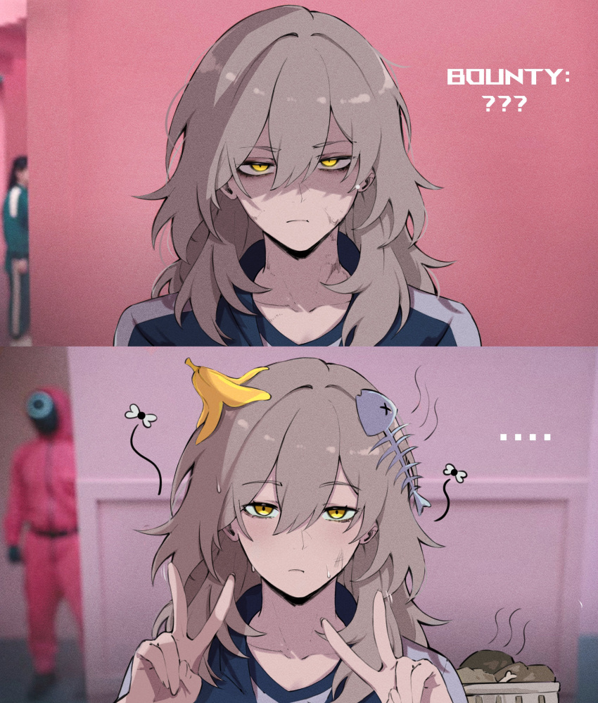 Safebooru - ... 1girl 1other absurdres alternate costume banana peel ...