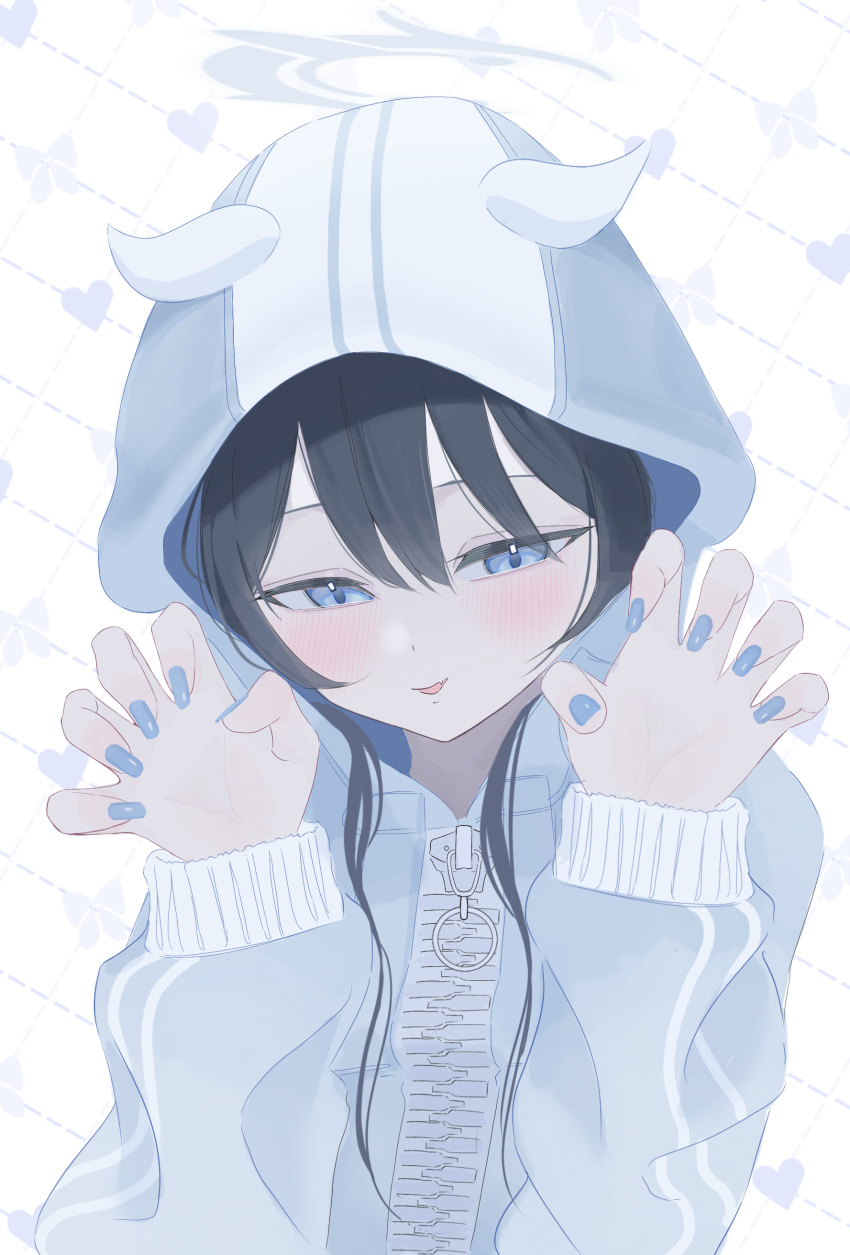Safebooru - 1girl absurdres alternate costume animal ear headwear black hair blue archive blue ...