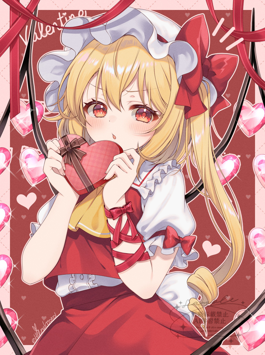 Safebooru - 1girl absurdres arm ribbon ascot black ribbon blonde hair ...