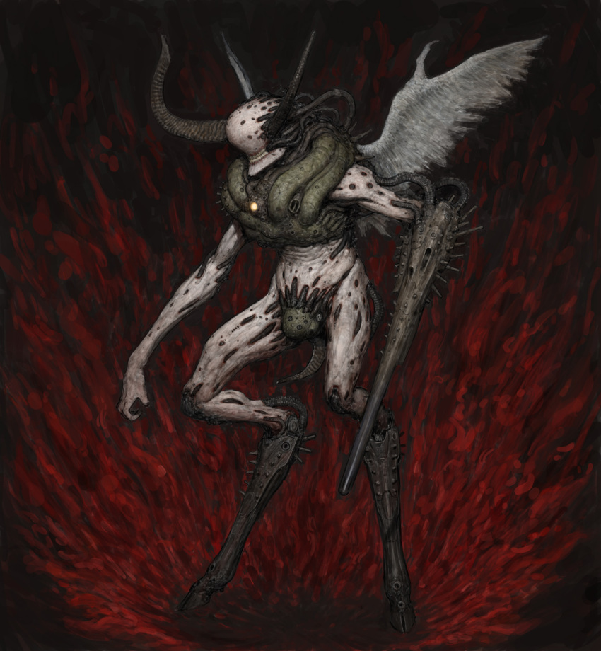 Safebooru - ariel perez arm cannon bird wings cyborg demon fantasy ...