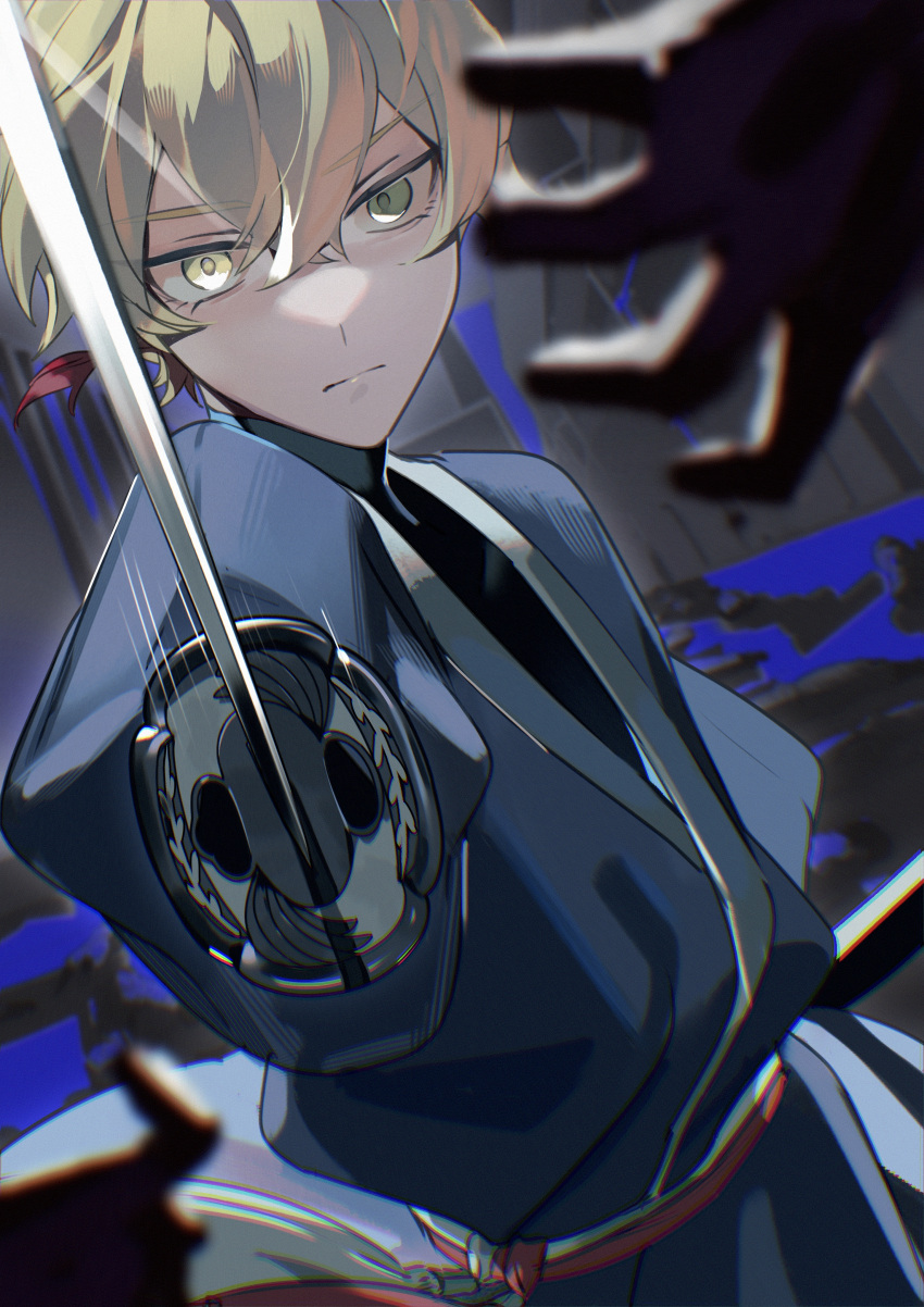 Safebooru - 1boy absurdres black kimono blade lineage (identity ...