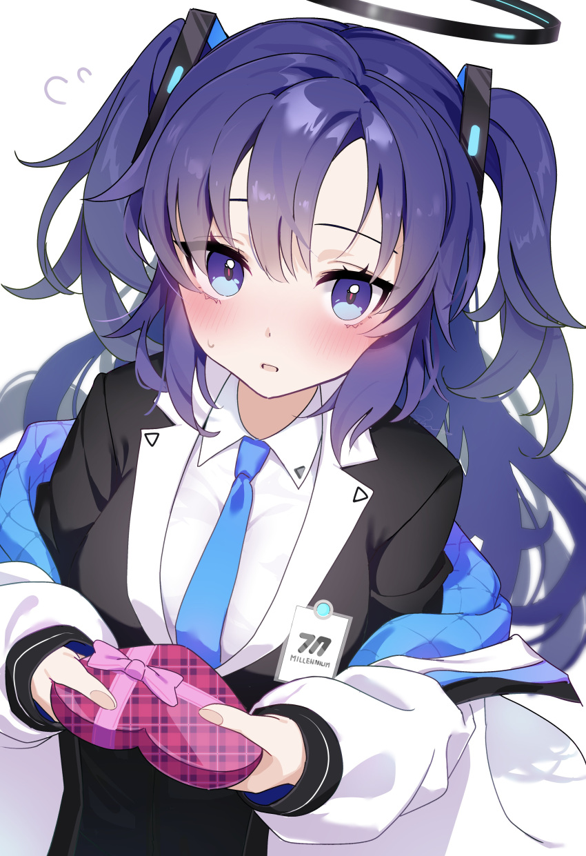 Safebooru - 1girl absurdres black halo black jacket blazer blue archive blue eyes blue necktie ...