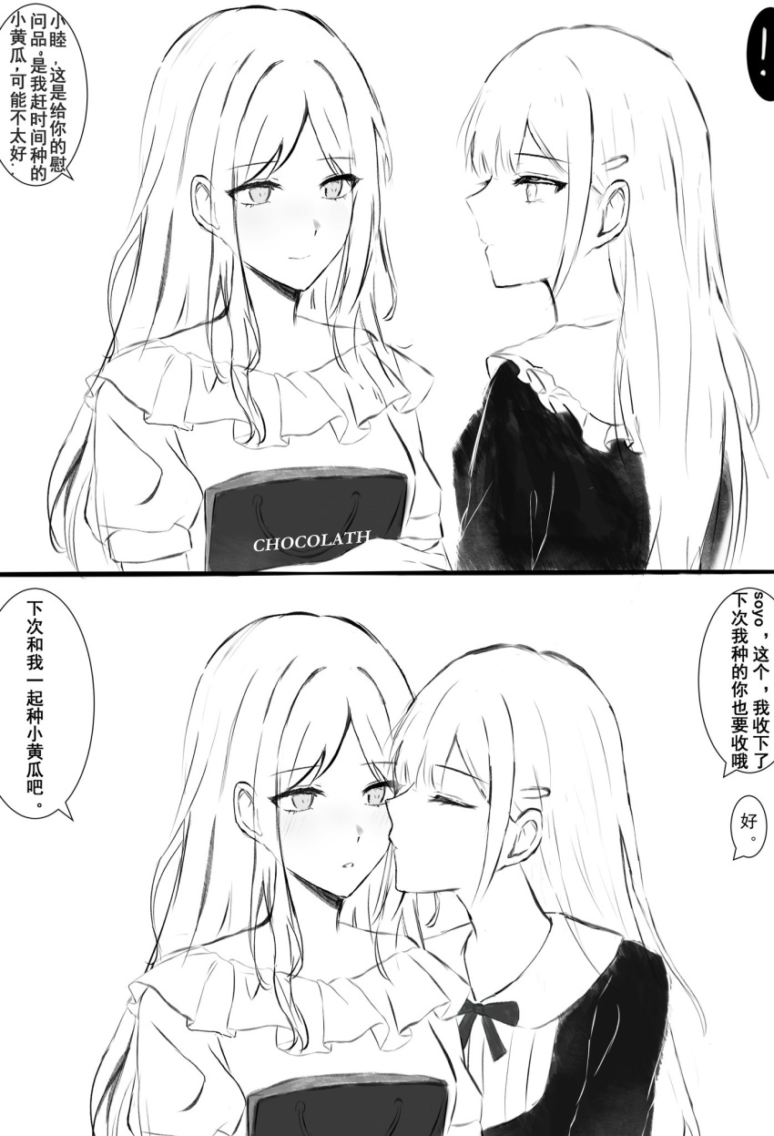 Safebooru - 2girls bag bang dream! bang dream! it's mygo!!!!! blush chinese commentary chinese ...