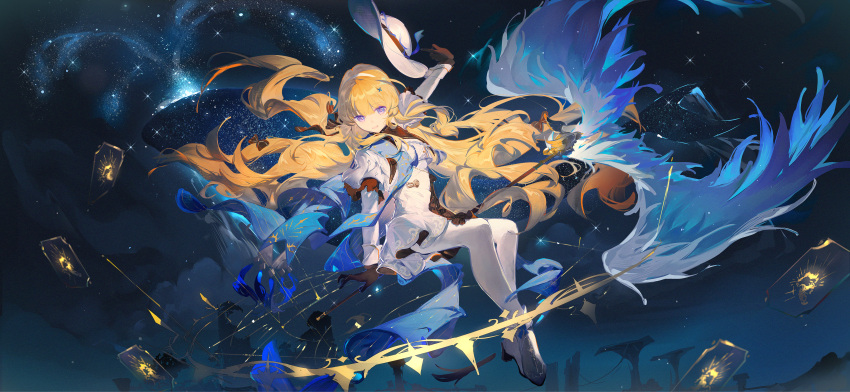 Safebooru - 1girl absurdres black bow black collar blonde hair blue sash bow chinese commentary ...