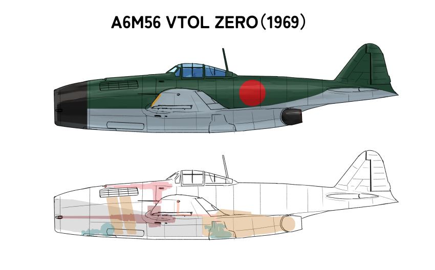 Safebooru - a6m zero absurdres aircraft airplane alternate design ...