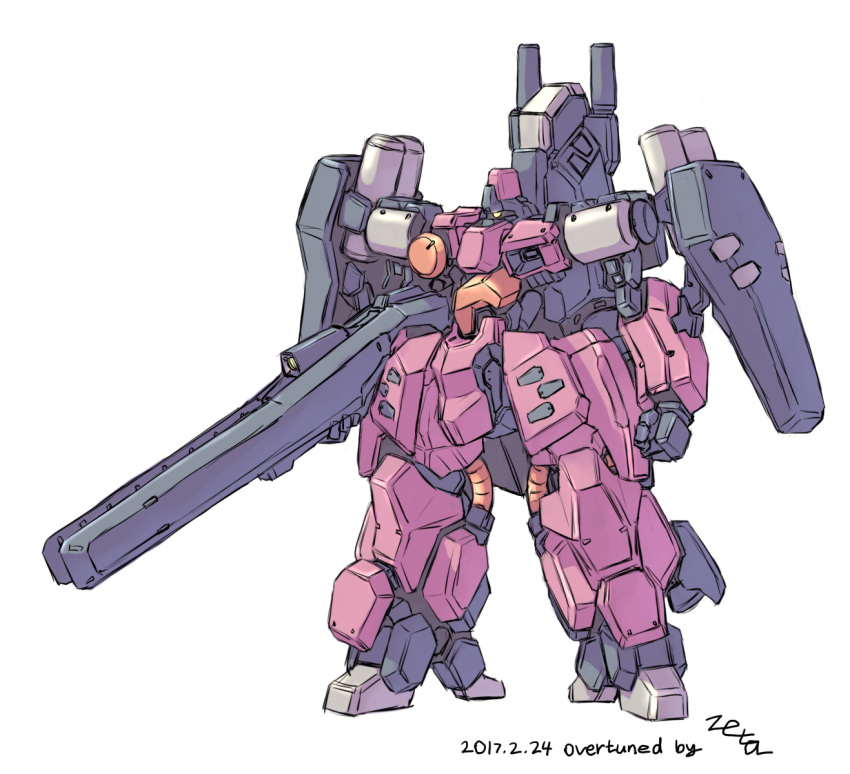 Safebooru - 2017 beam cannon cable colored lineart commentary request ...