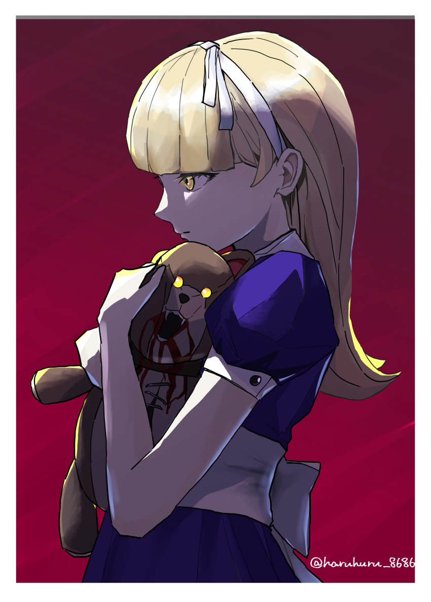Safebooru - 1girl absurdres alice (megami tensei) artist name blonde hair blood blunt bangs ...
