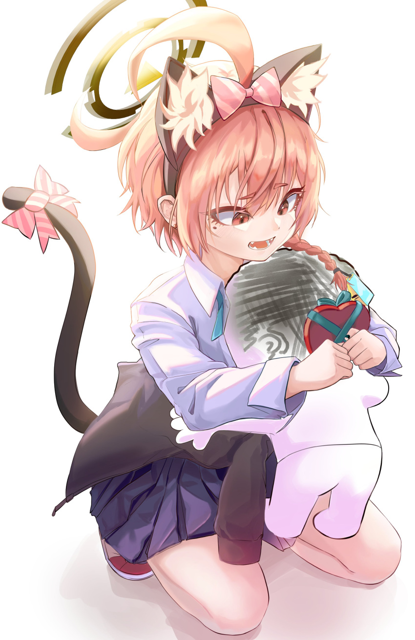 Safebooru - 1boy 1girl absurdres ahoge animal ear fluff animal ear hairband animal ears blue ...