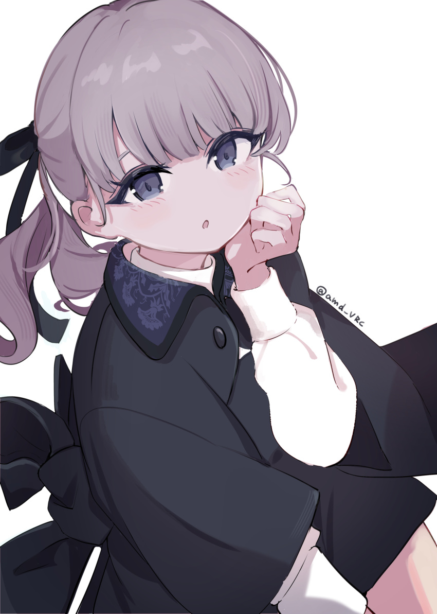 Safebooru - 1girl :o amd vrc black bow black dress black jacket black ...