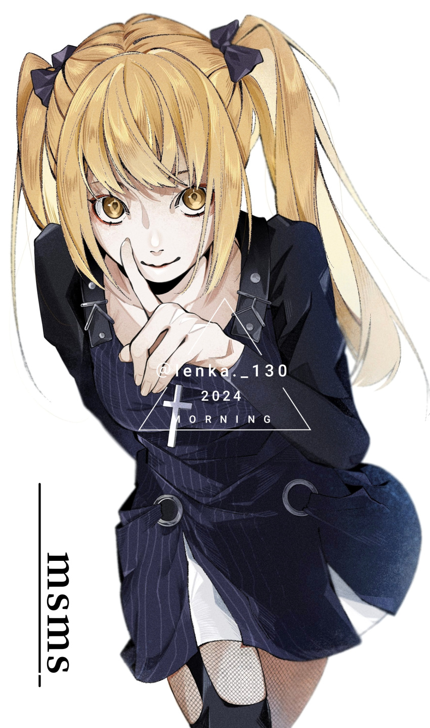 Safebooru - 1girl absurdres amane misa black bow black dress blonde hair bow closed mouth death ...