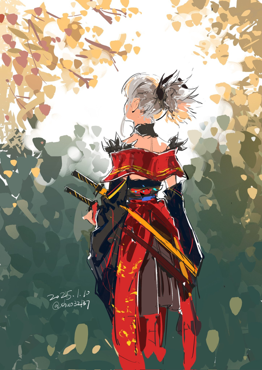 Safebooru - 1girl back branch detached sleeves dongfang shuo fate/grand ...