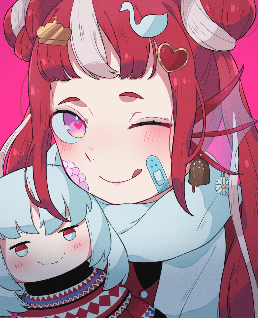 Safebooru - 1girl bandaid blush crown hair ornament denmark denmark ...