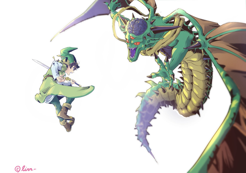 Safebooru - 2boys artist name bat wings black hair black horns blurry ...