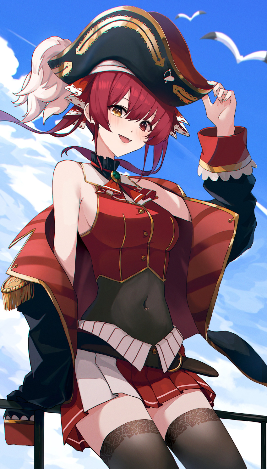 Safebooru - 1girl absurdres arm support armpit crease arrow through heart ascot bangs belt ...