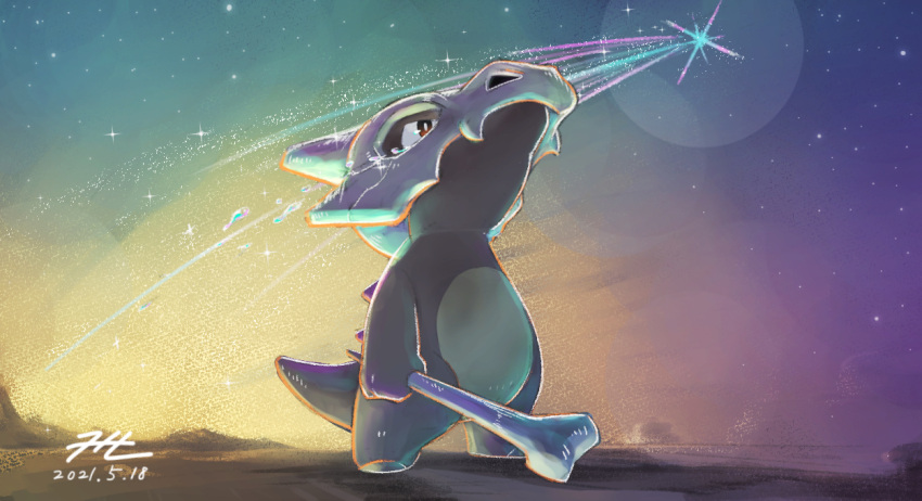 Safebooru - bone commentary request crying cubone dated full body gen 1 ...