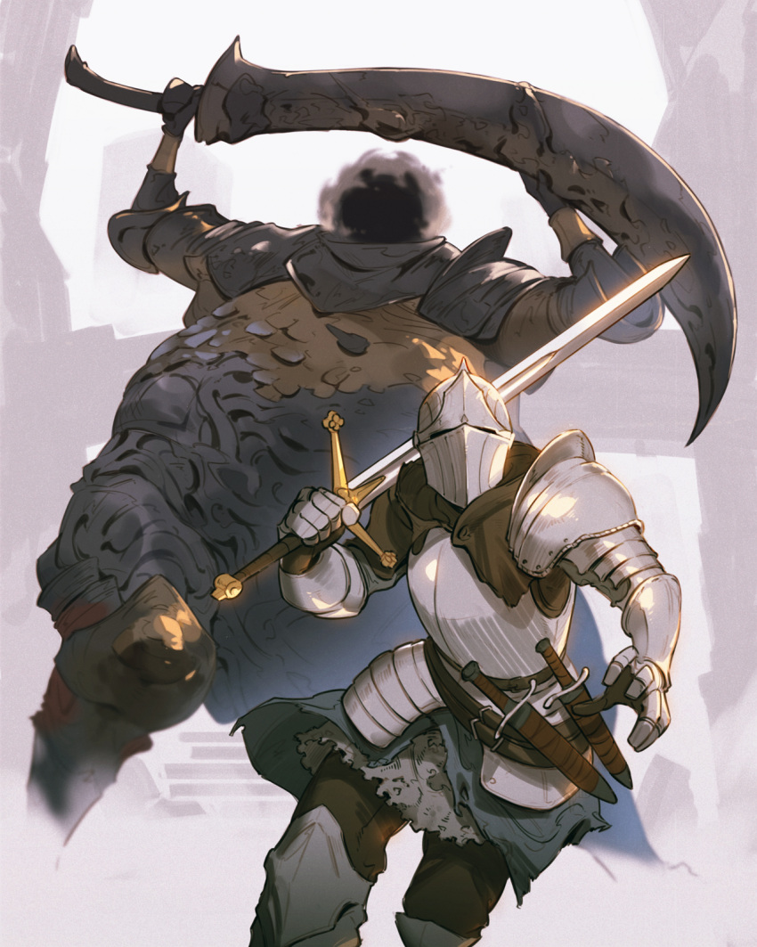Safebooru - 2others armor arms up ashen one (dark souls 3) brown pants dagger dark souls iii fat ...