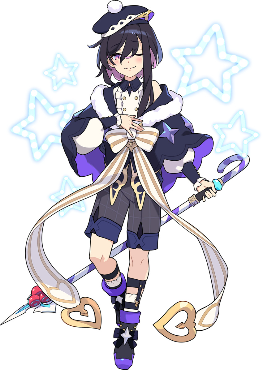 Safebooru - 1boy adoni (world flipper) artist request bangs beret black ...