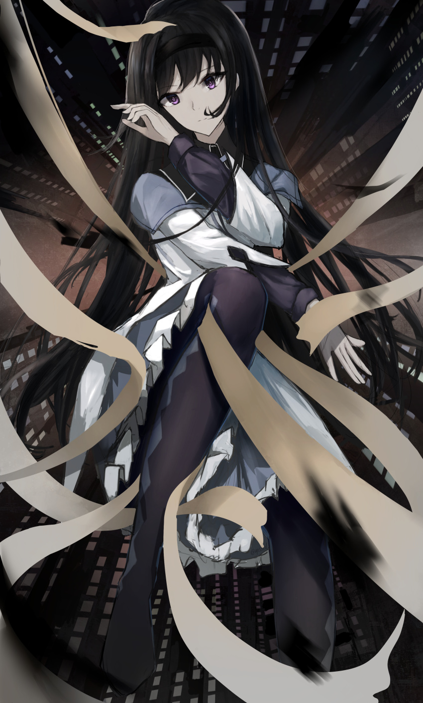 Safebooru - 1girl absurdres akemi homura black hair boots eps3rd hairband high heels highres ...