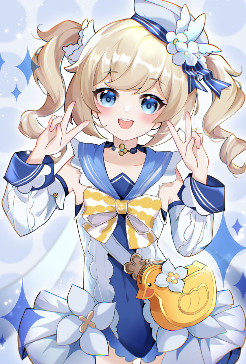 Safebooru - 1girl absurdres baf barbara pegg bare shoulders bird blonde hair blue eyes blush ...