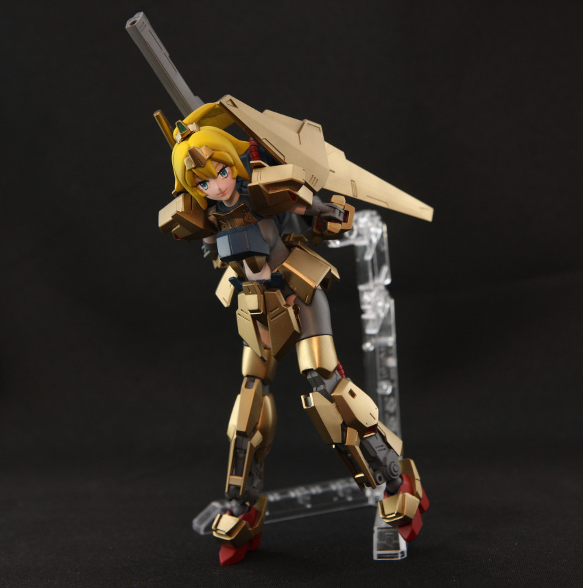 Safebooru - 1girl absurdres bangs black background blonde hair blue ...