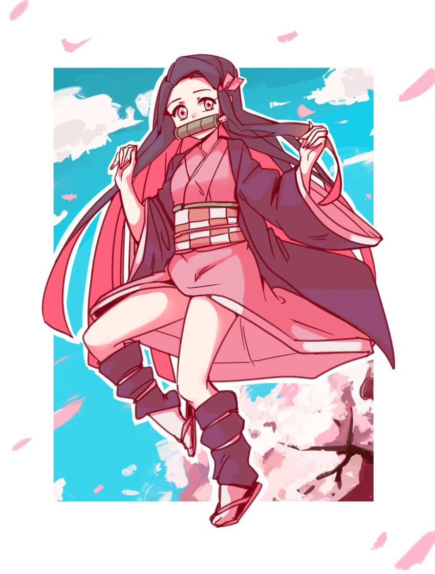 Safebooru - ayanobro cherry blossoms gag gradient hair hair ornament ...