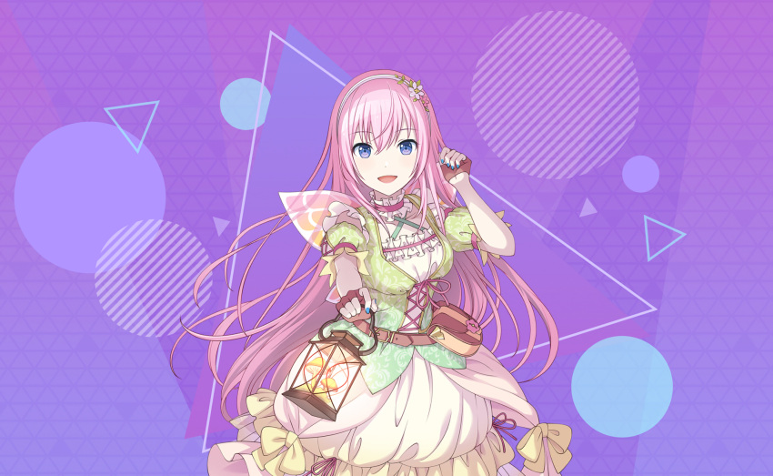 Safebooru - blue eyes blush dress long hair megurine luka pink hair project sekai smile | 3508683