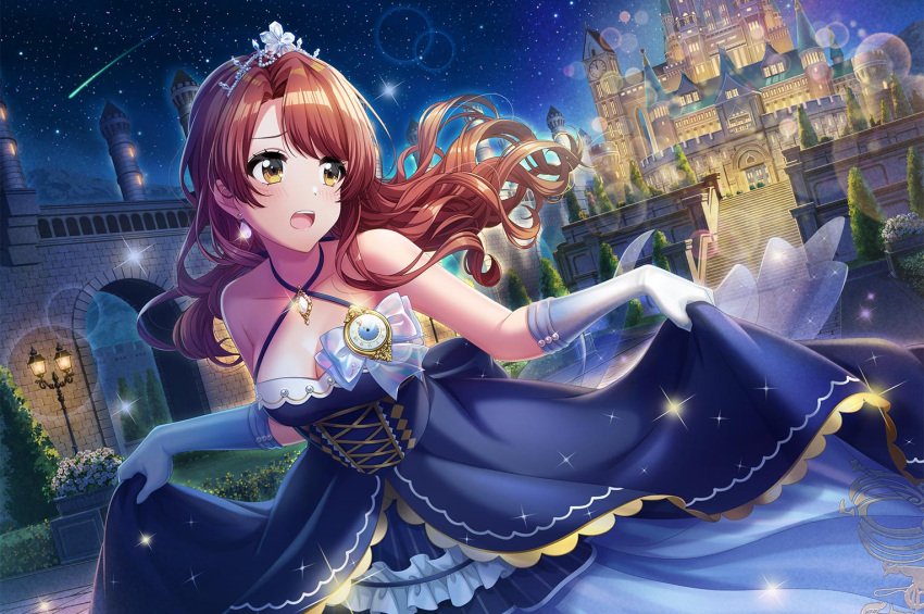 Safebooru - blush brown eyes brown hair d4dj dress gloves kasuga haruna long hair | 3511079