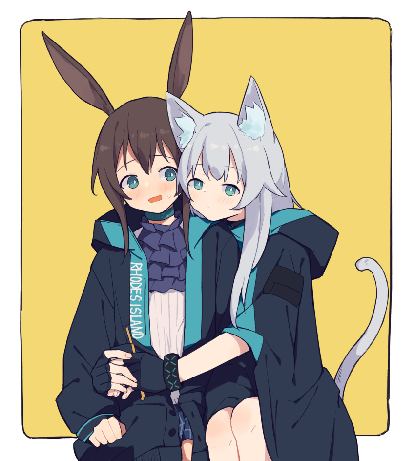 Safebooru - 2girls amiya (arknights) animal ears arknights bangs blush ...