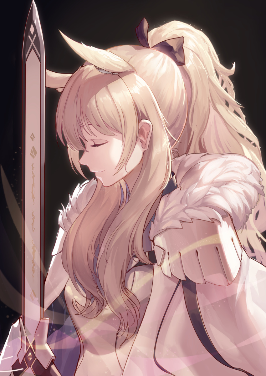 Safebooru - 1girl animal ears arknights armor bangs black background blemishine (arknights ...