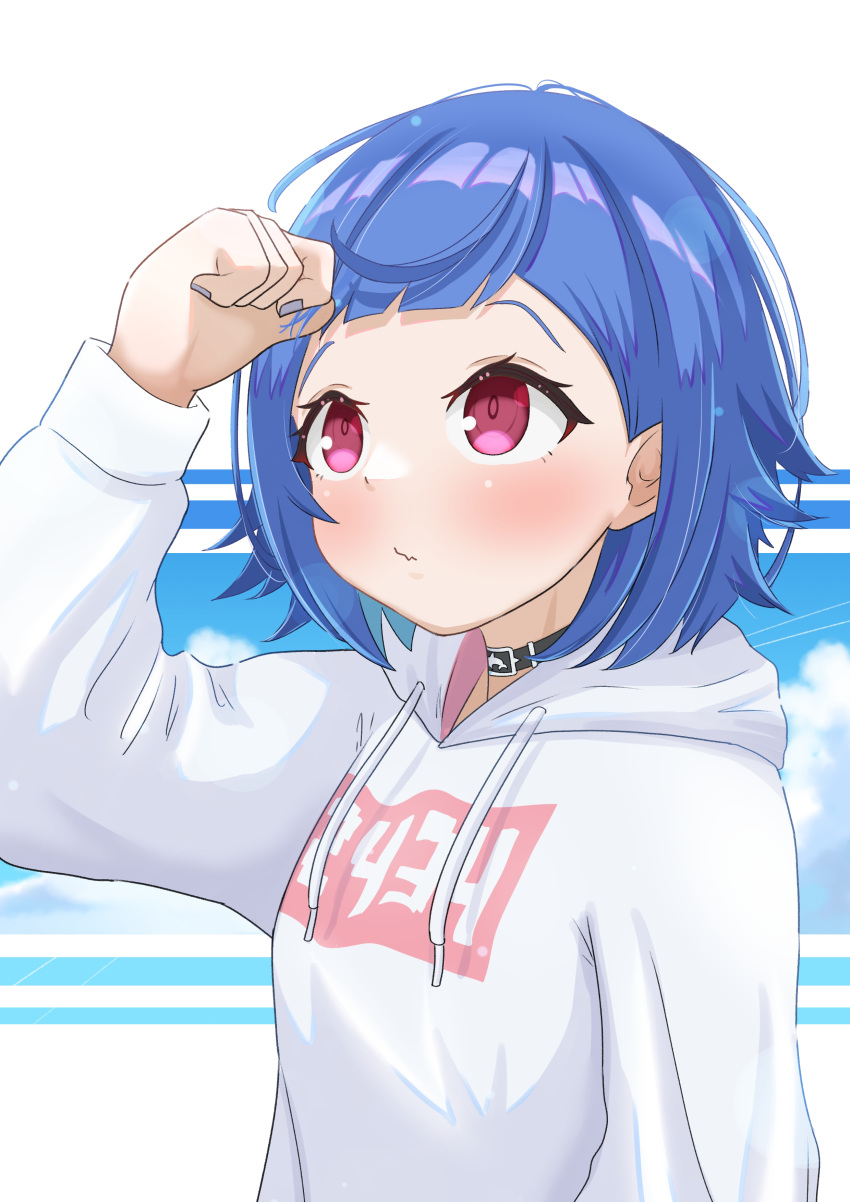 Safebooru 1girl Absurdres Asanagi Asu Bangs Black Choker Blue Hair 5655