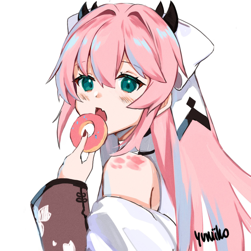 Safebooru - artist name atelier live bangs bare shoulders doughnut ...