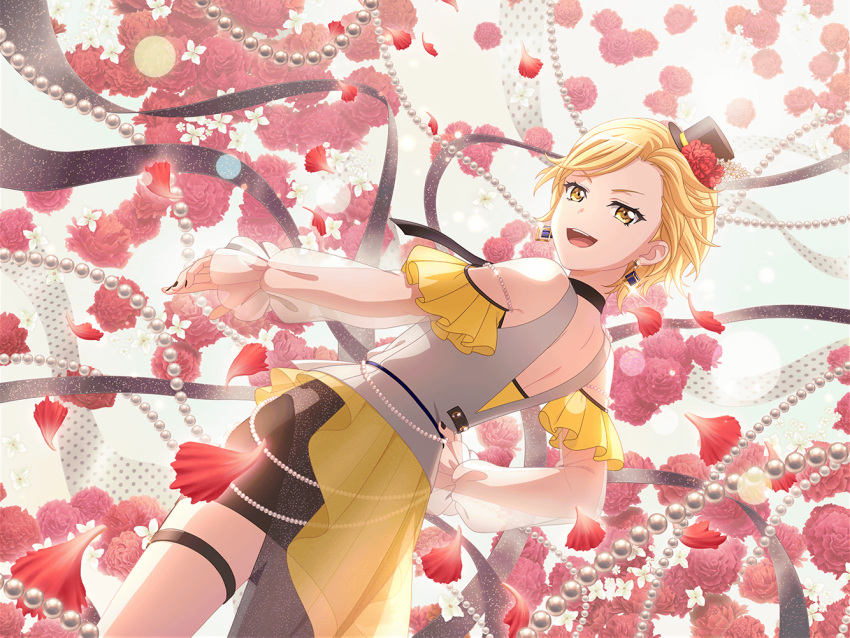 Safebooru - bang dream! birthday blonde hair blush dress masking (bang dream!) official art ...