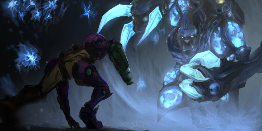 Safebooru - action arm cannon armor battle claws dennou manjuu fangs ...