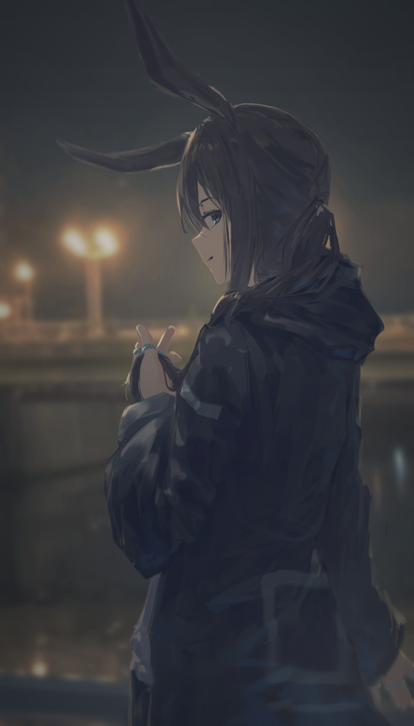 Safebooru - 1girl absurdres amiya (arknights) animal ears arknights blue eyes brown hair ...