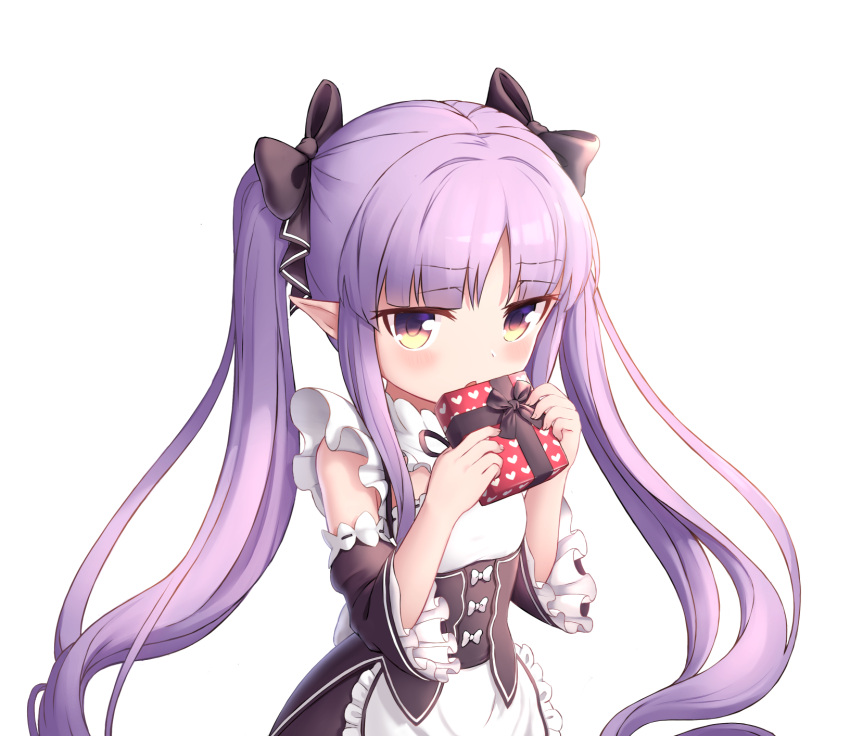 Safebooru - 1girl bangs box breasts cementite gradient heart highres ...