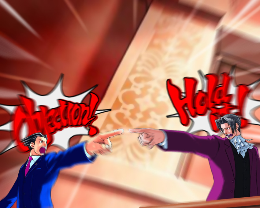 Safebooru - gyakuten saiban miles edgeworth mitsurugi reiji phoenix ...