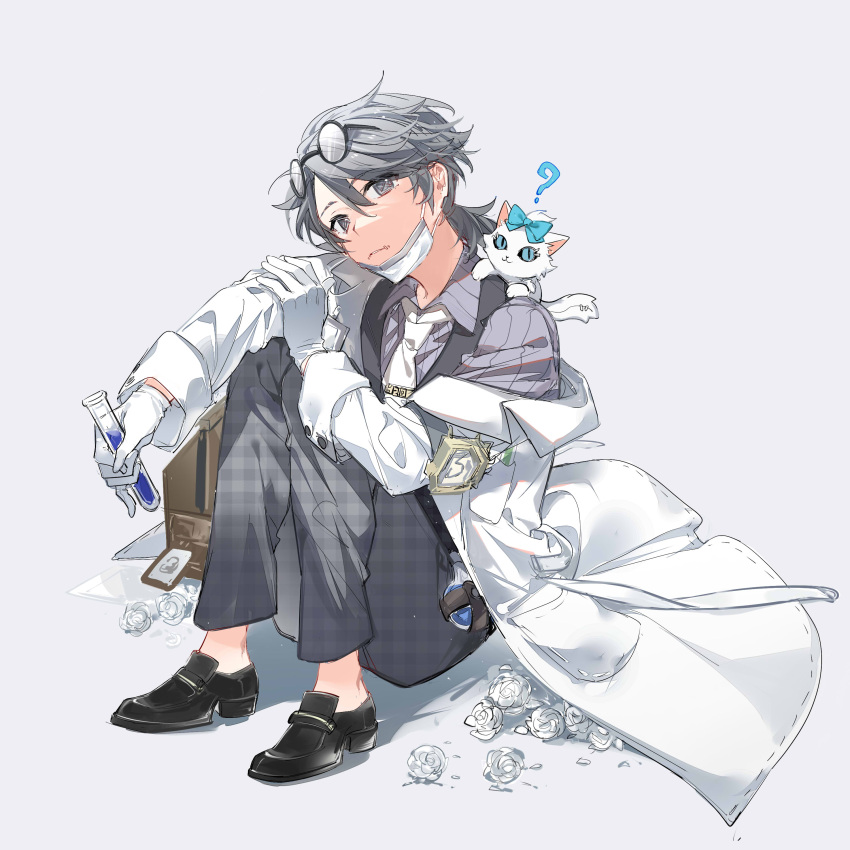 Safebooru - 1boy ? absurdres aesop carl aesop carl ("gatto") animal on ...