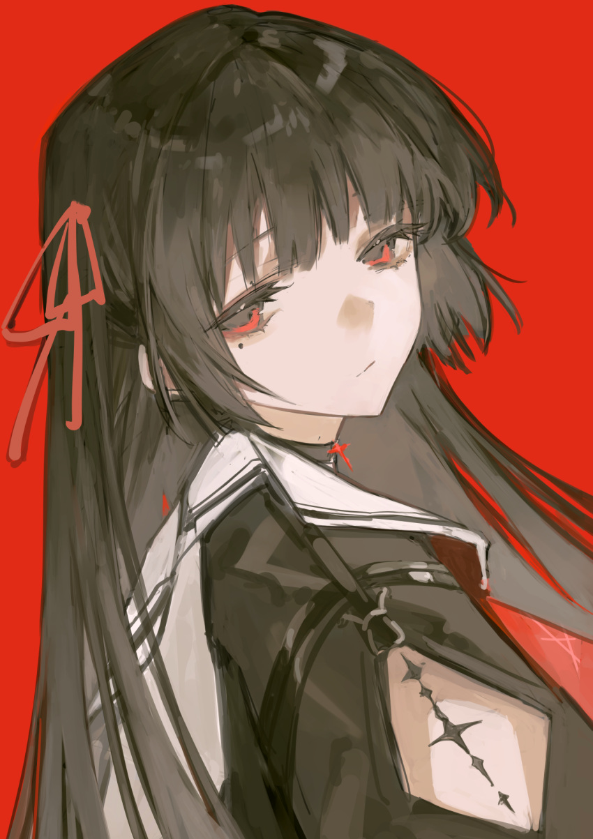 Safebooru - 1girl arm cutout black choker black hair chisa (wuthering ...