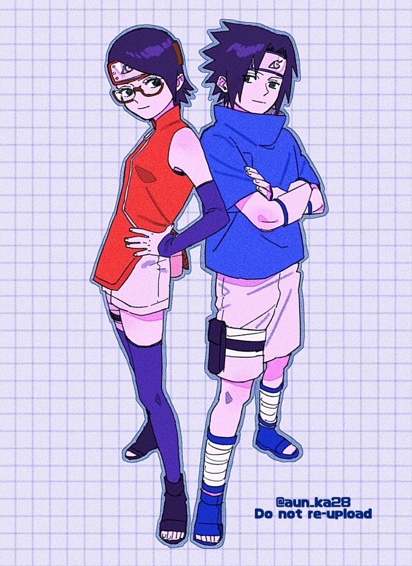 Safebooru - 1boy 1girl black eyes black hair black shoes black ...