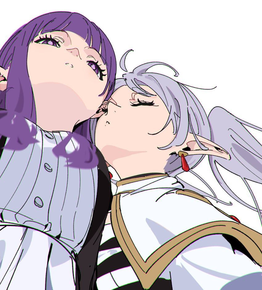 Safebooru - 2girls absurdres atenaba capelet cheek-to-cheek commentary ...